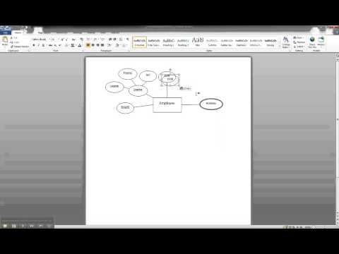ER Diagram in MS Word Part 10 - Illustrating A Derived Attribute