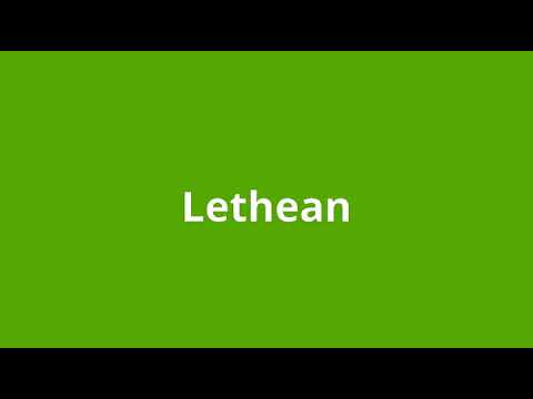 what is the meaning of Lethean
