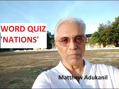 WORD QUIZ : WORDS ENDING IN 'NATION'