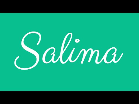 Learn how to Sign the Name Salima Stylishly in Cursive Writing