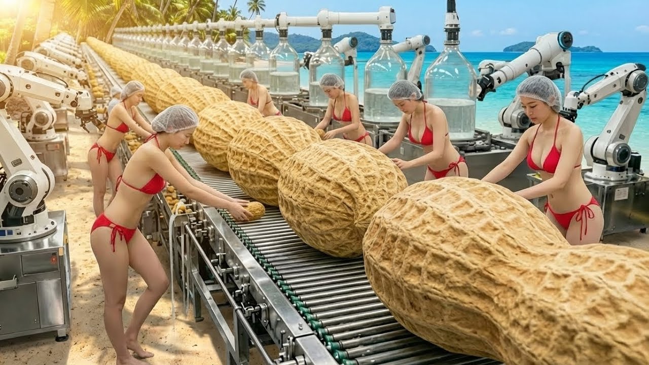 Inside a Modern Peanut Processing Factory: From Raw Peanuts to Crunchy Peanut Butter (Full Process)
