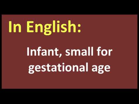 Infant, small for gestational age spanish MEANING