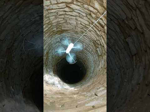 Can Drone Fly Inside Well #shorts #drone #experiment