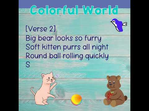 Silly preschool song to learn adjective words - Speech ABA and special education resource