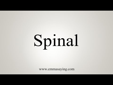 How To Say Spinal