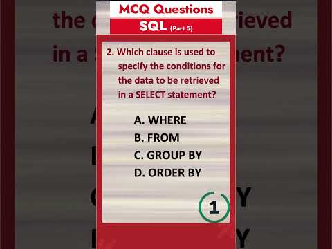 Part 5 - SQL MCQ - Q&A | Most asked Interview Questions