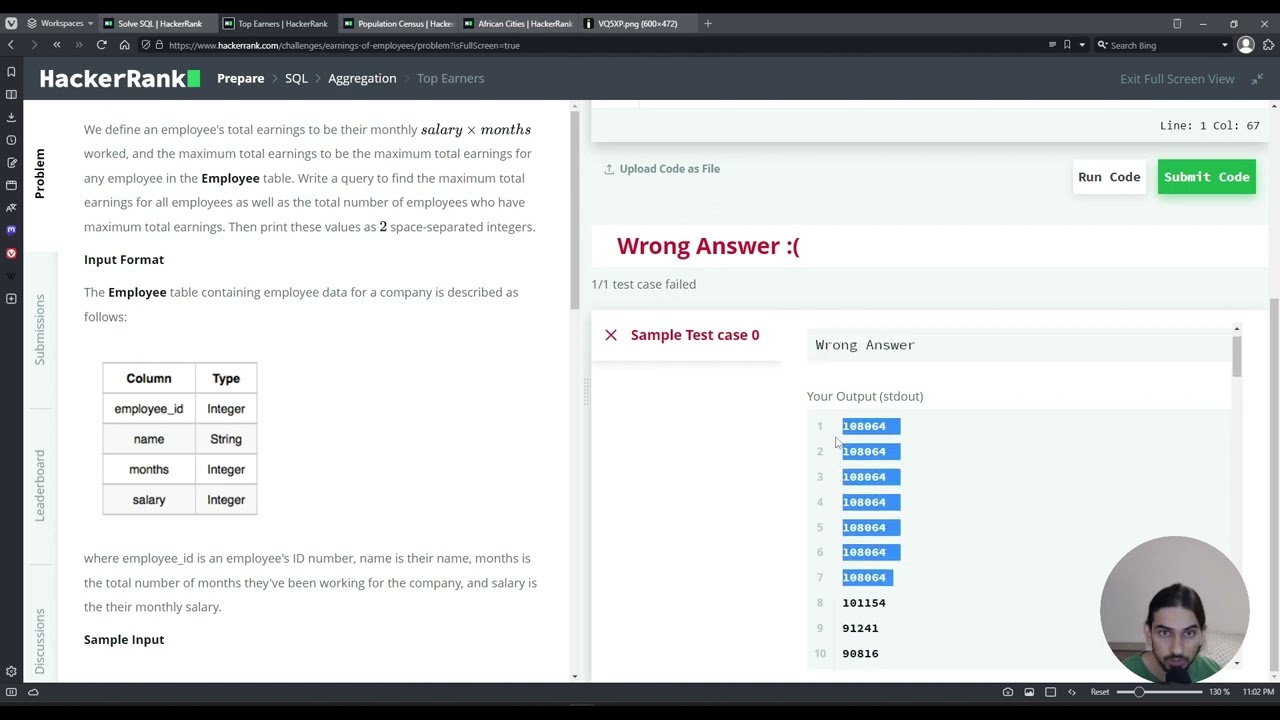 Top Earners | SQL Aggregation | HackerRank Solution