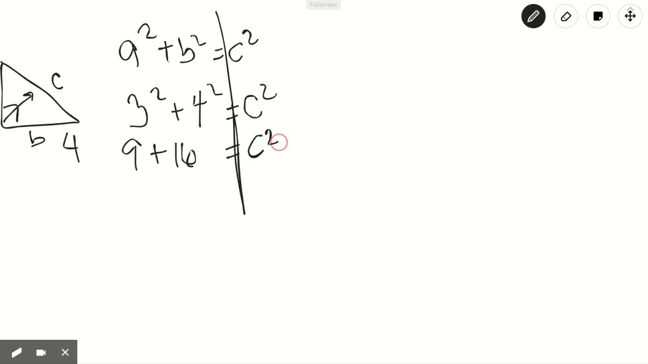 Pythagorean Theorem: Missing Hypotenuse 