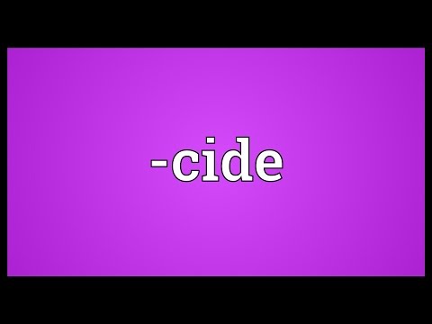 -cide Meaning
