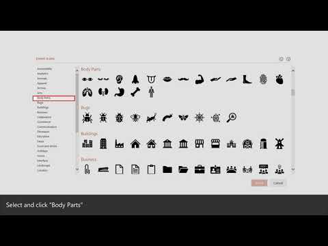 How to insert Body parts icon in PowerPoint slide
