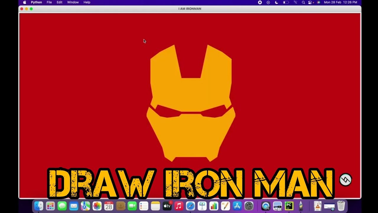 Draw Iron Man 💥😍 using python turtle graphics | Python | I Love You 3000 | Turtle | marvel | MC