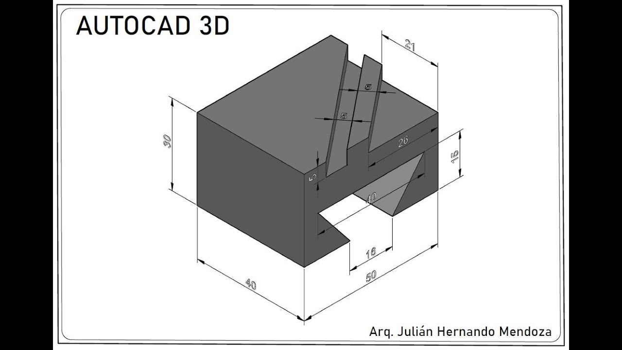 AutoCAD 3D Ejercicio 6