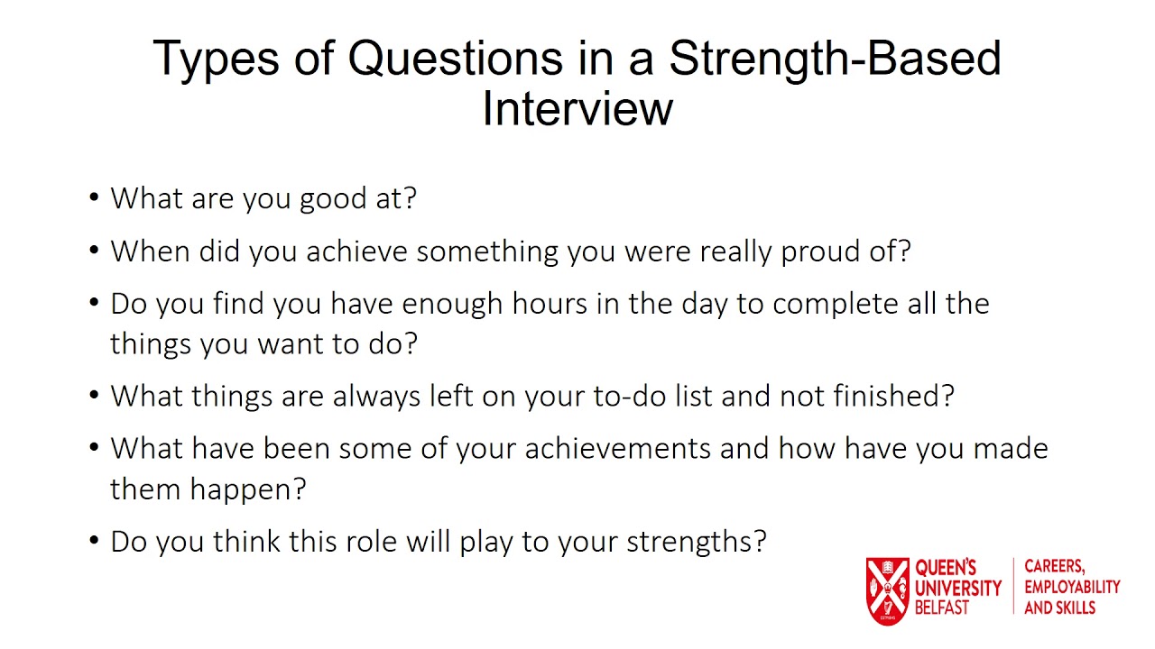 Competency Based interview VS Strength based interview PPT video