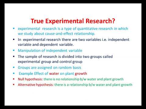 What is a True Experimental Research Design