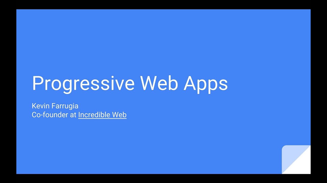 Progressive Web Apps Tutorial - Part #1