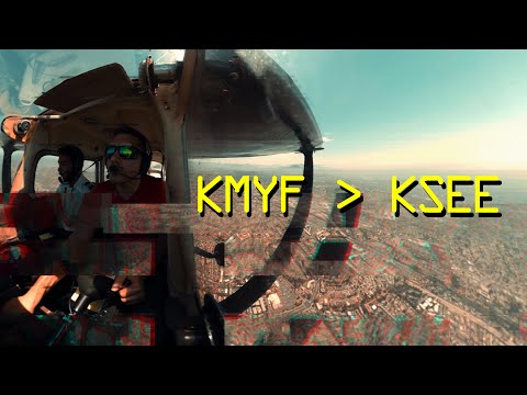 Montgomery-Gibbs KMYF to Gillespie KSEE - Real World and Simulator footage