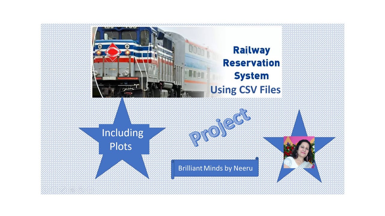 RAILWAY RESERVATION SYSTEM Project in PYTHON using CSV Files-Project in Python - IP-BCA-MCA-CBSE
