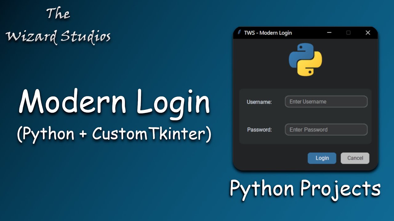 Python - Modern Login Window (Using CustomTkinter)