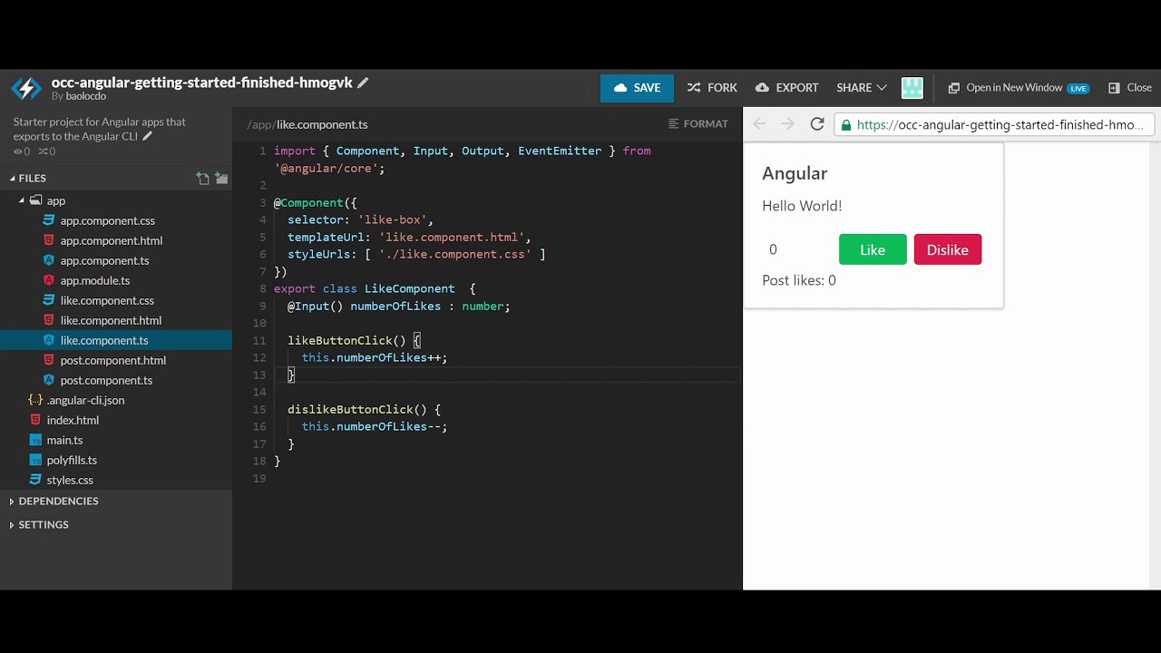 Angular: Bubbling data from child component to parent component