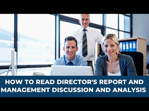 How to Read Director's Report, Management Discussion & Analysis (MDA) | FinanceWalk