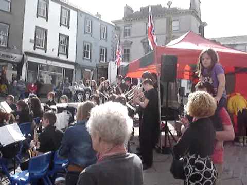 Victoria High, Ulverston entertain the crowds on St George's Day