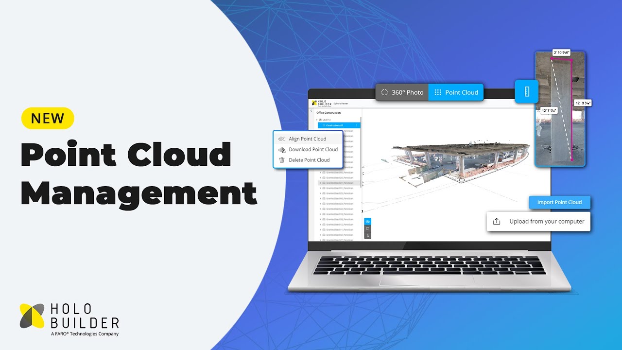Introducing Point Cloud Management in HoloBuilder