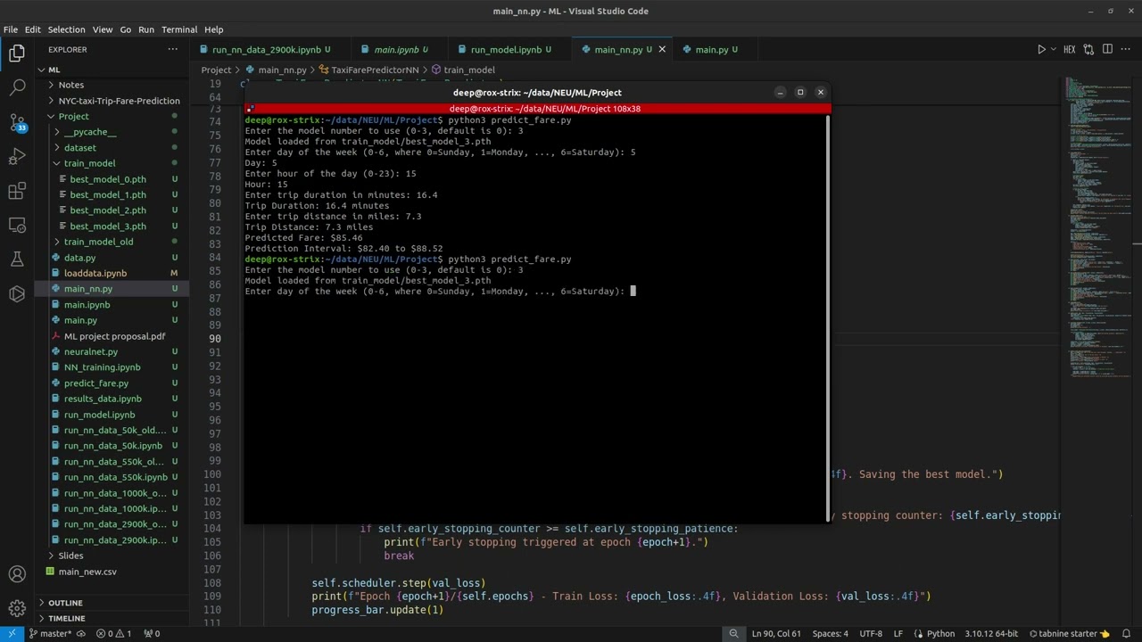 ML Project : NYC Taxi Trip Fare Prediction