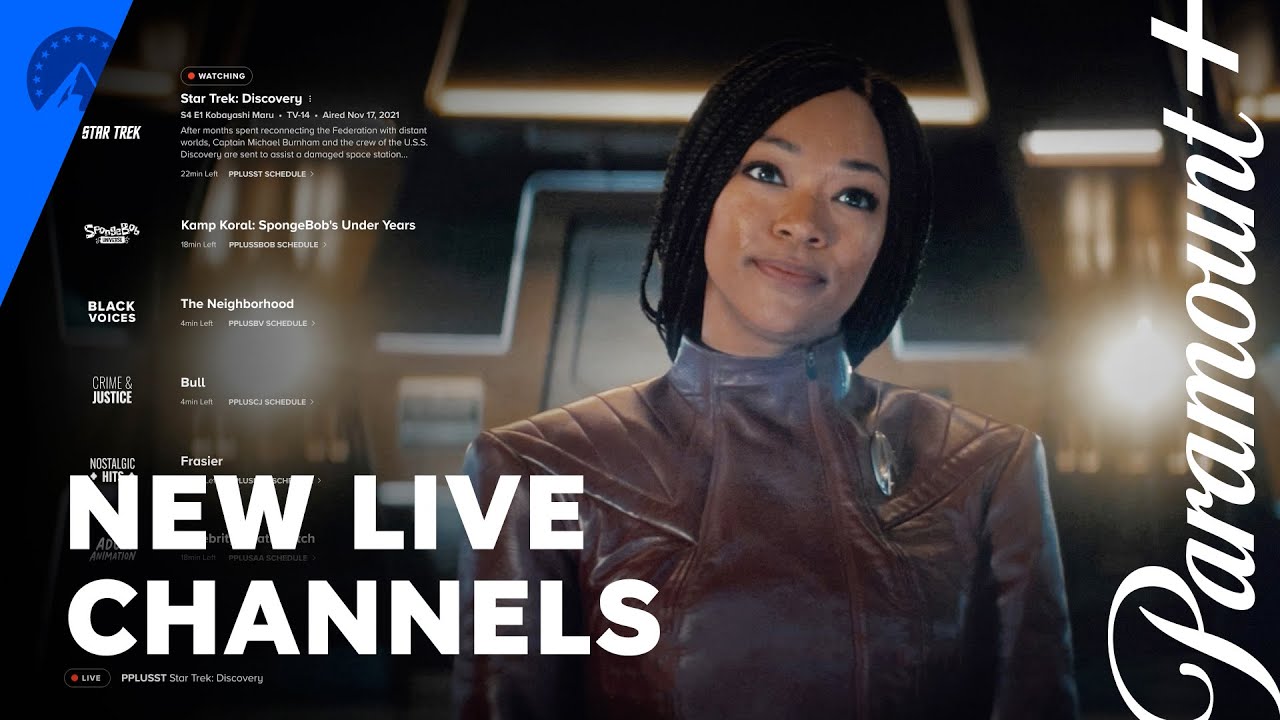 Paramount+ Presents Live Channels