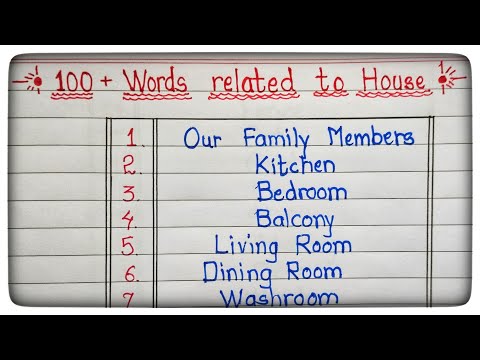 100+ Words related to House | Vocabulary | Words for House