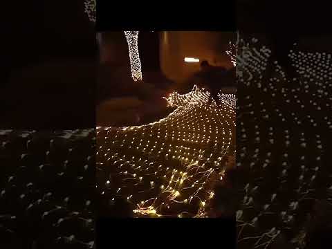 LED Solar Net Light #holidaylights #decorlights #gardenlights #stringlights #christmaslights