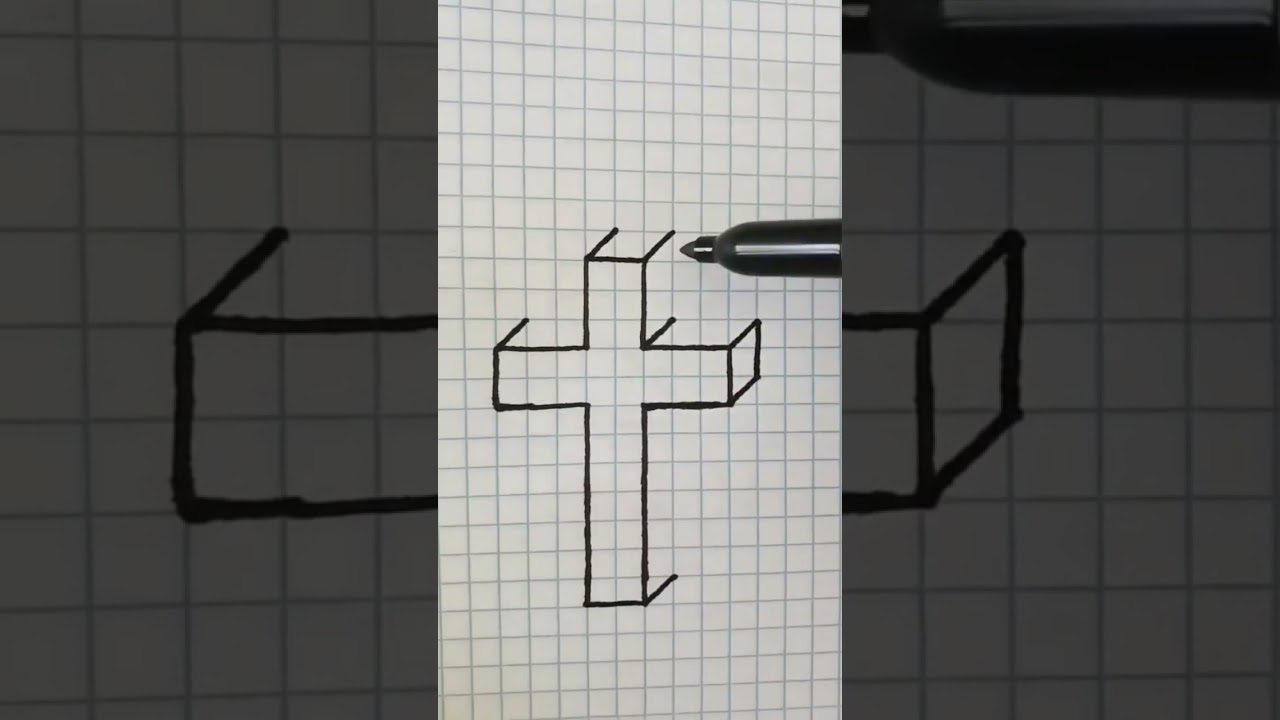 Dibuja una cruz en 3D