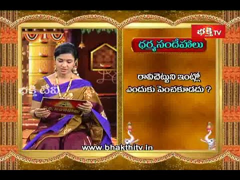 Why Should not be Enhancing Pipal Tree in Home? | Dharma Sandehalu | Bhakthi TV