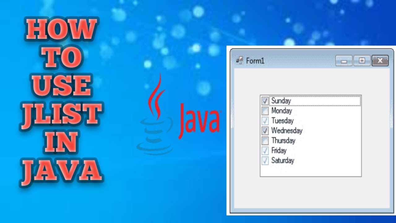How to use list in java netbeans | using list in java | Java List | JList | list in java swing