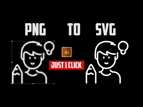 How to convert a PNG to SVG in adobe illustrator with just one click | Nihran |