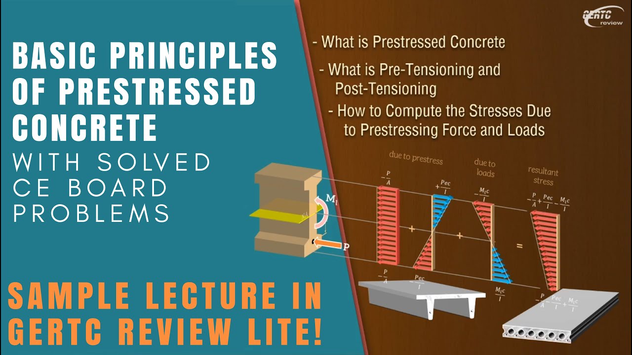 Basic Principles of Pre-stressed Concrete! Sample Lecture from GERTC Review Lite