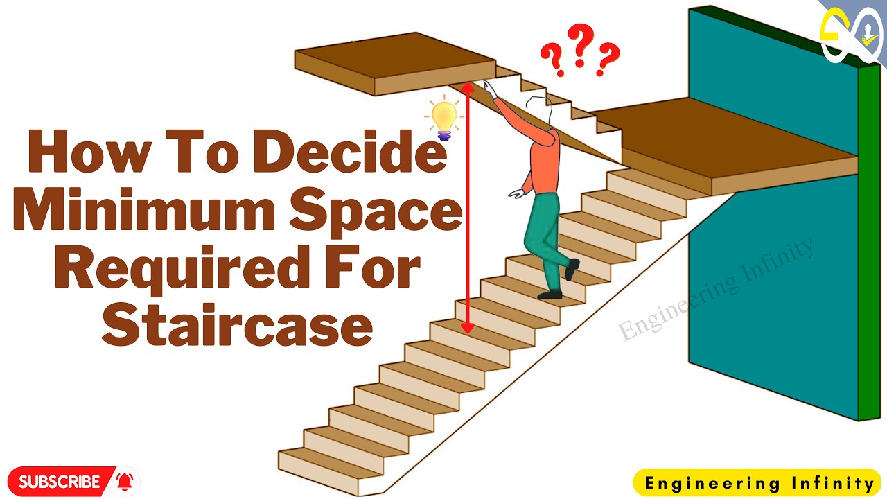 Minimum Space Required For A staircase | How To Find The Length & Width Of The Stair | Stair Design