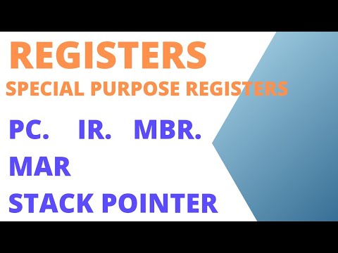 Registers in Computer Architecture ll Special Registers ll P.C IR MAR MBR