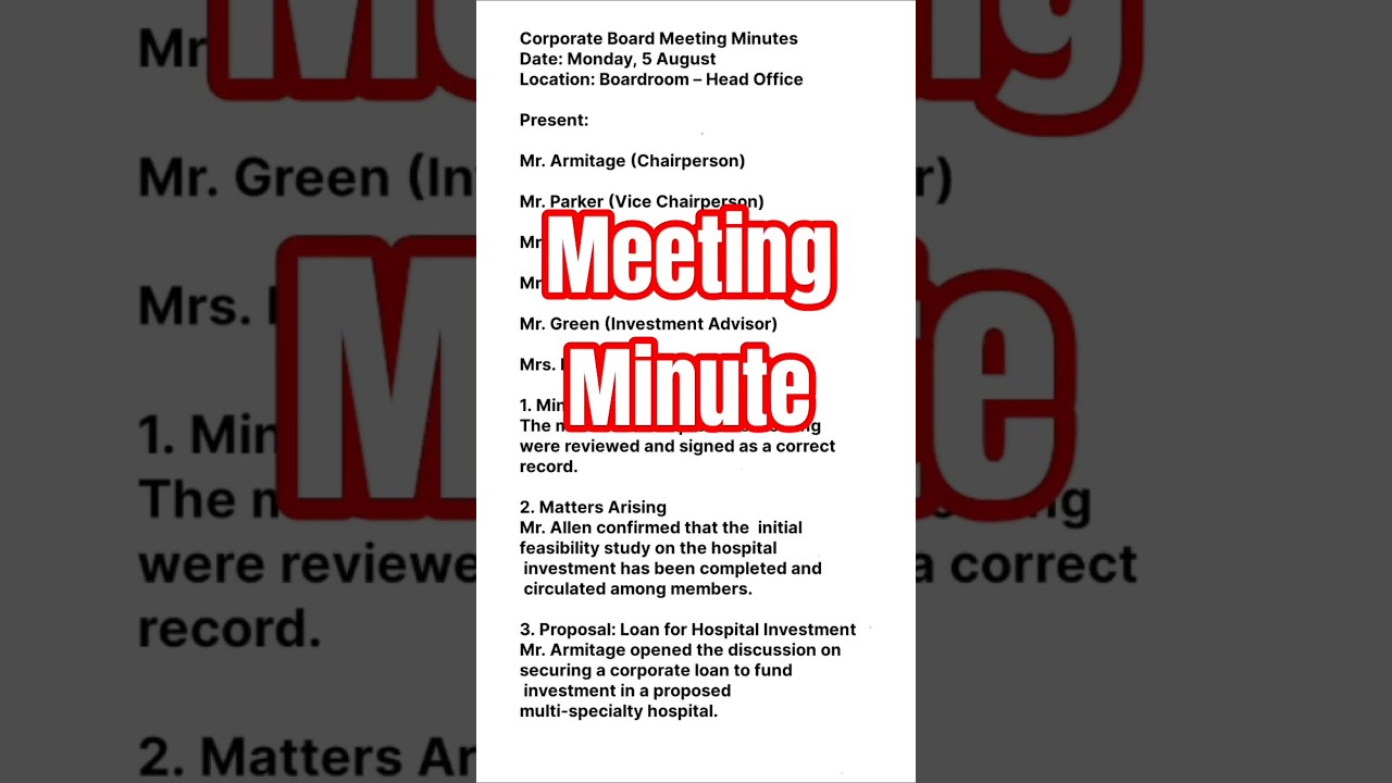 How to write a meeting minute?Minutes of meeting|Meeting minute|MOM|Business Communication #english
