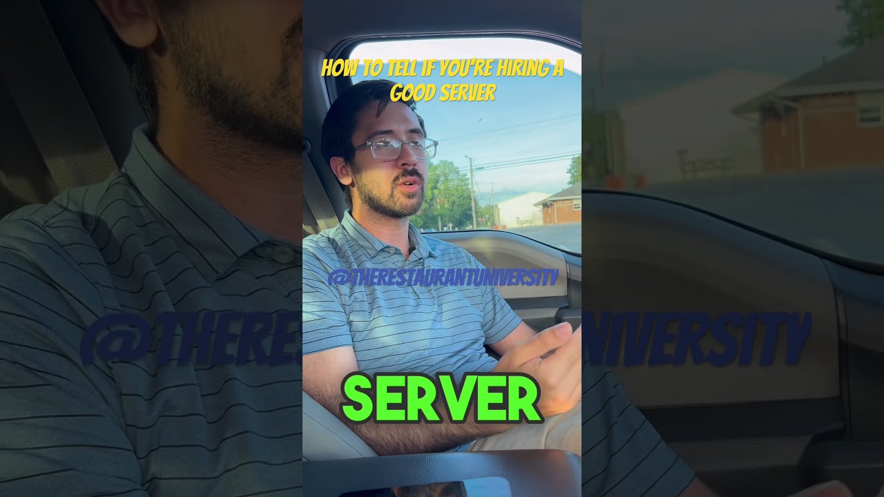 How to tell if you’re hiring a good server #restaurant #food #server #smallbusiness #funny