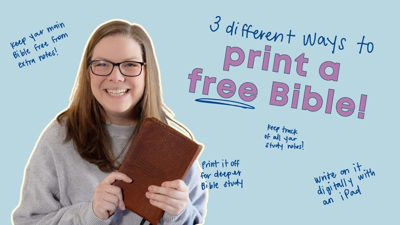 3 Ways to Print a FREE Bible [or use it to take digital Bible notes!]
