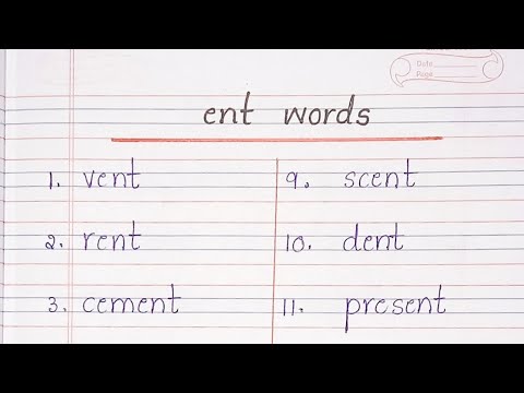 -ent words || Words ending with -ent