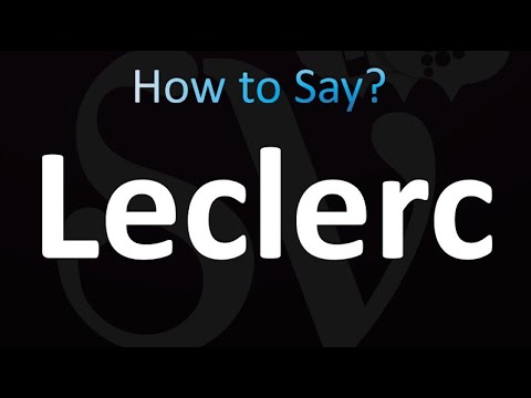 How to Pronounce Leclerc (correctly!)