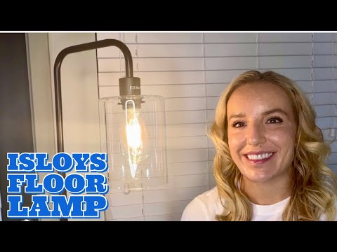 ISLOYS Modern, Minimalist Floor Lamp | 2 LED Bulbs Included | Study Base, Easy To Put Together