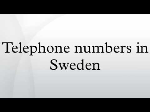 Telephone numbers in Sweden