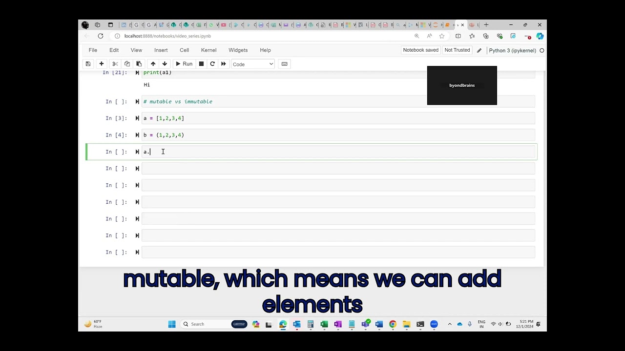 Understanding Mutable vs Immutable Data Types in Python: Lists vs Tuples