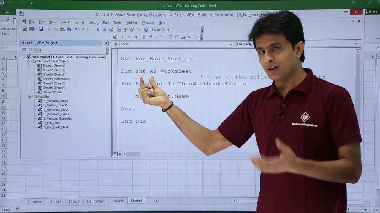 Excel VBA - For Each Next Loop