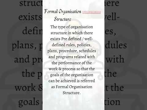 Formal Organisation Structure