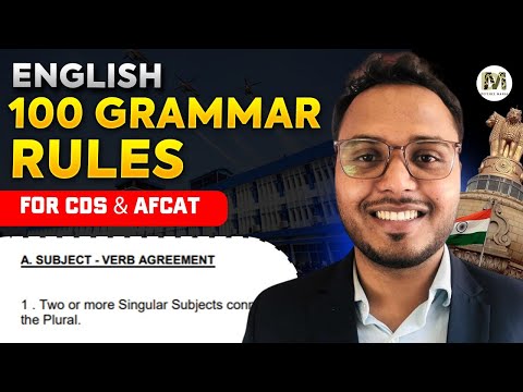 Top 100 Grammar Rules for CDS & AFCAT 2025 | PYQs, Examples & Tricks to Score High in English