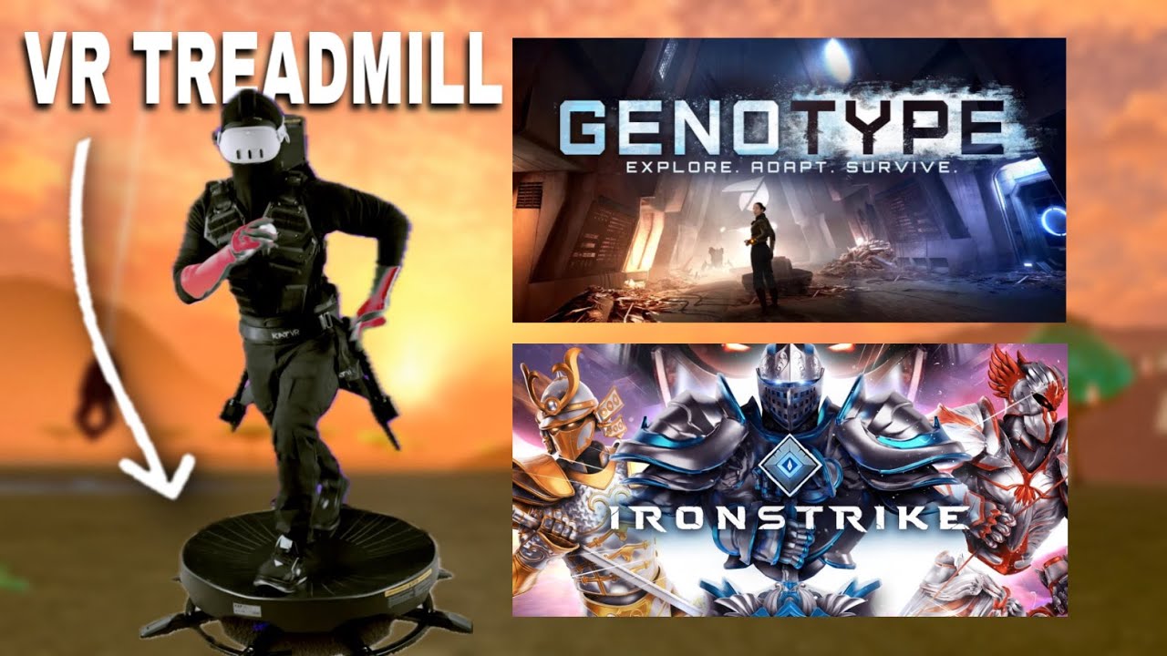 Using the CHEAPEST VR TREADMILL in virtual reality games.