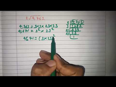 Square Root of 4761 with the help of Prime Factorisation Method 2√4761